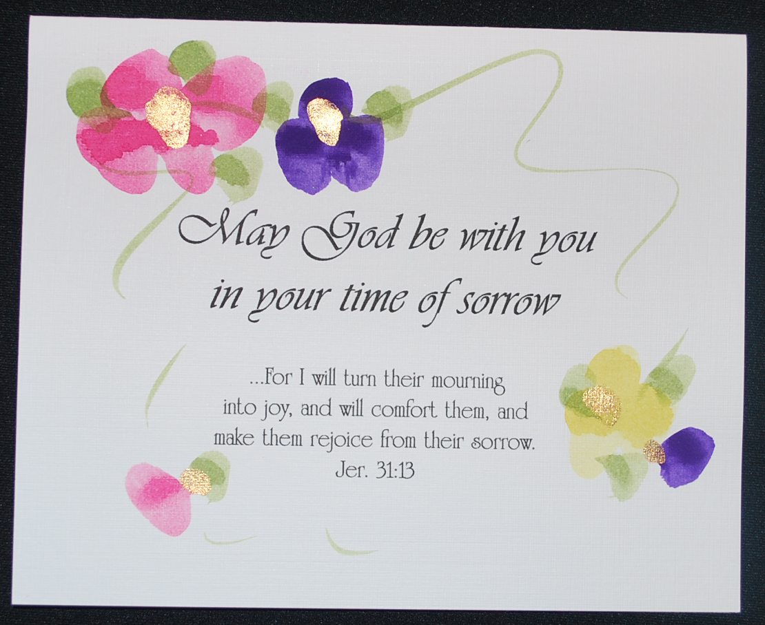 Comfort in Time of Sorrow (Jer. 31:13) – 10 Cards – Cards By Christine